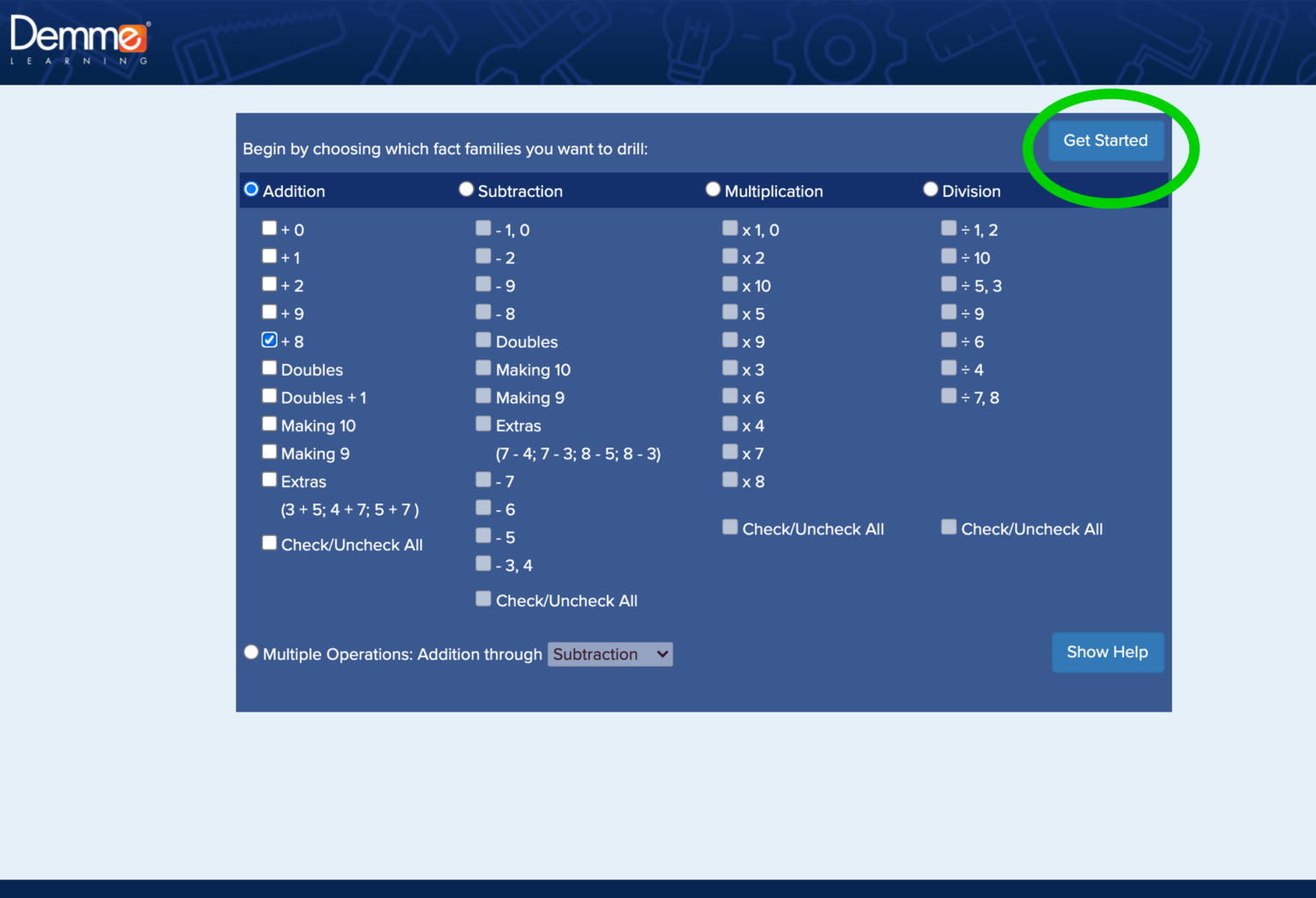 Online Drill Tool - Demme Learning