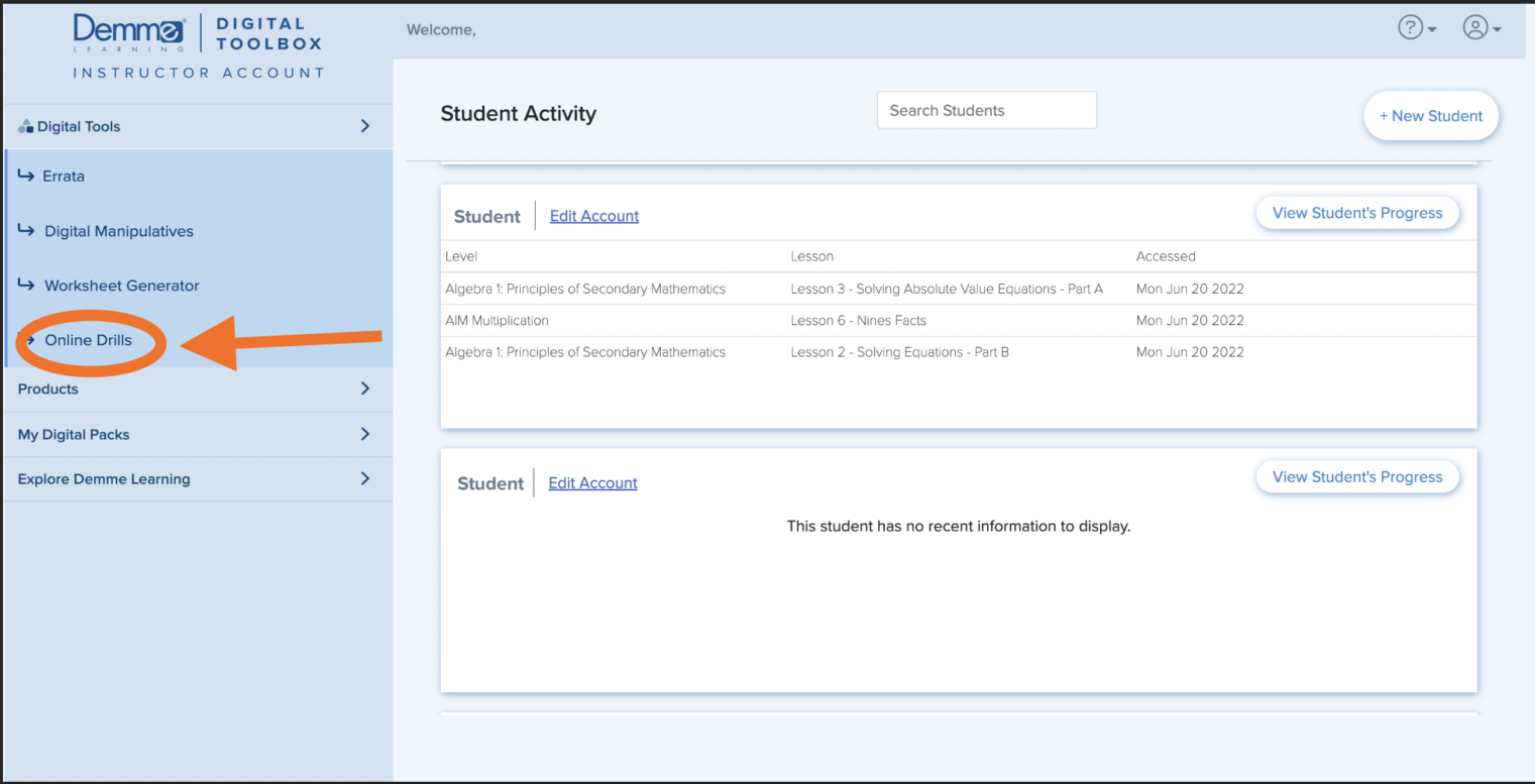 Online Drill Tool - Demme Learning