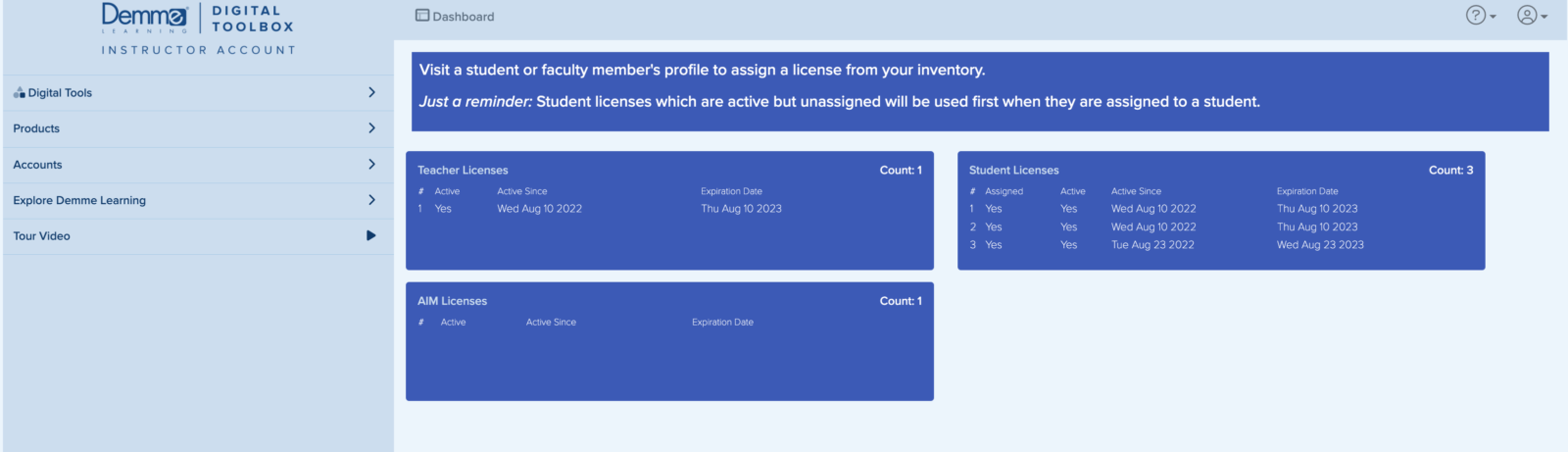 Digital Licenses - Demme Learning