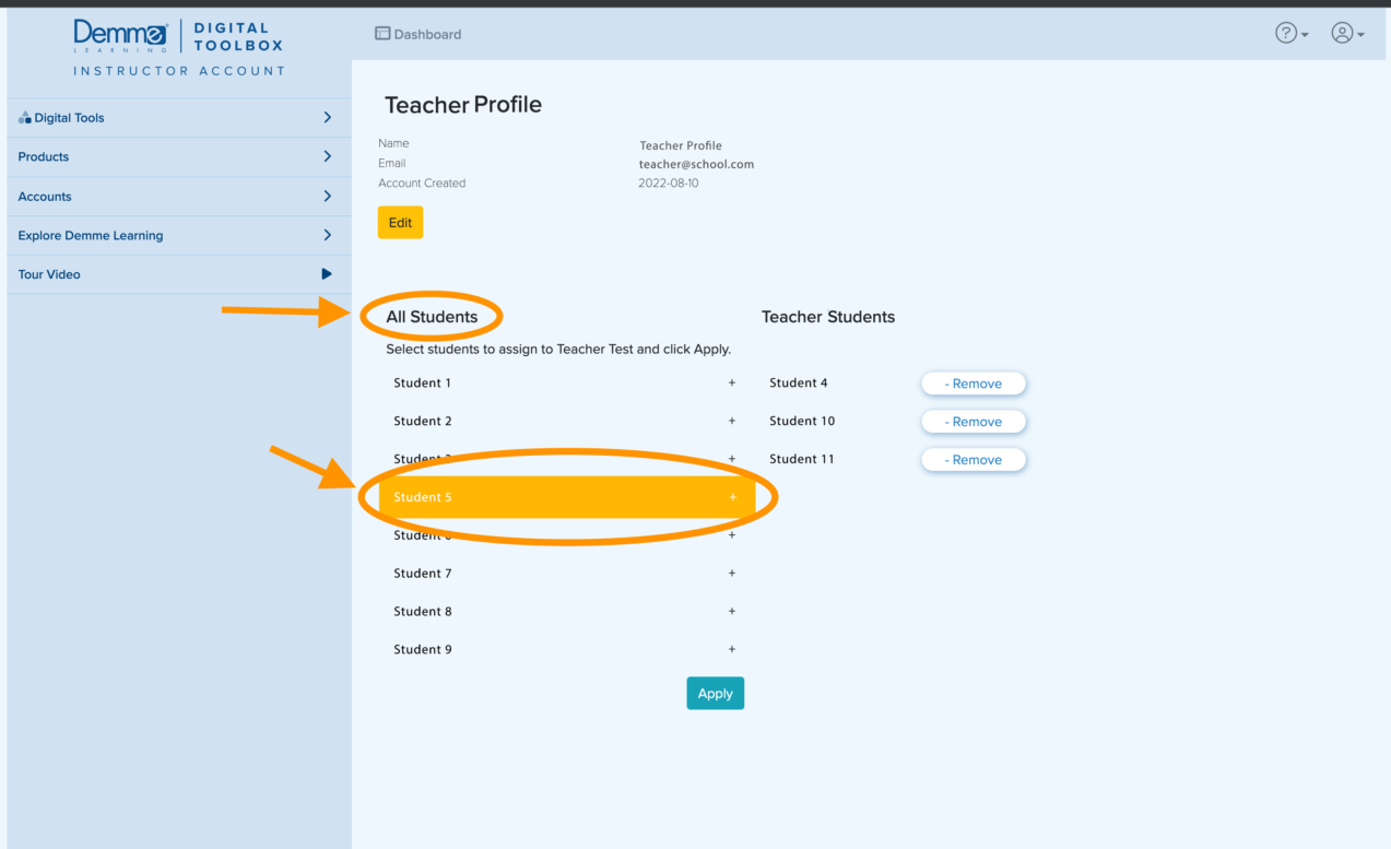 Teacher school account user guide - Demme Learning