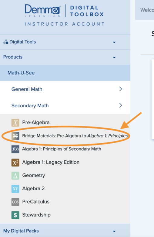Bridge Materials: Pre-Algebra to Algebra 1: Principles of Secondary ...